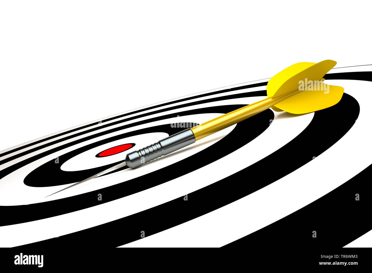 yellow dart lying on dartboard Stock Photo - Alamy