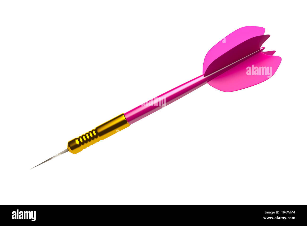 pink dart in front of white background Stock Photo - Alamy