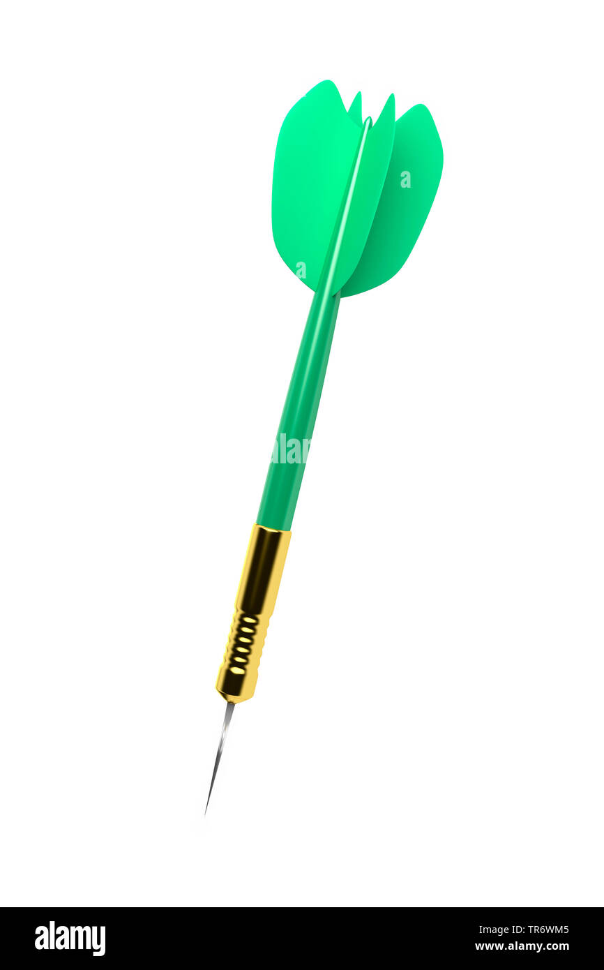 bright green dart in front of white background Stock Photo - Alamy