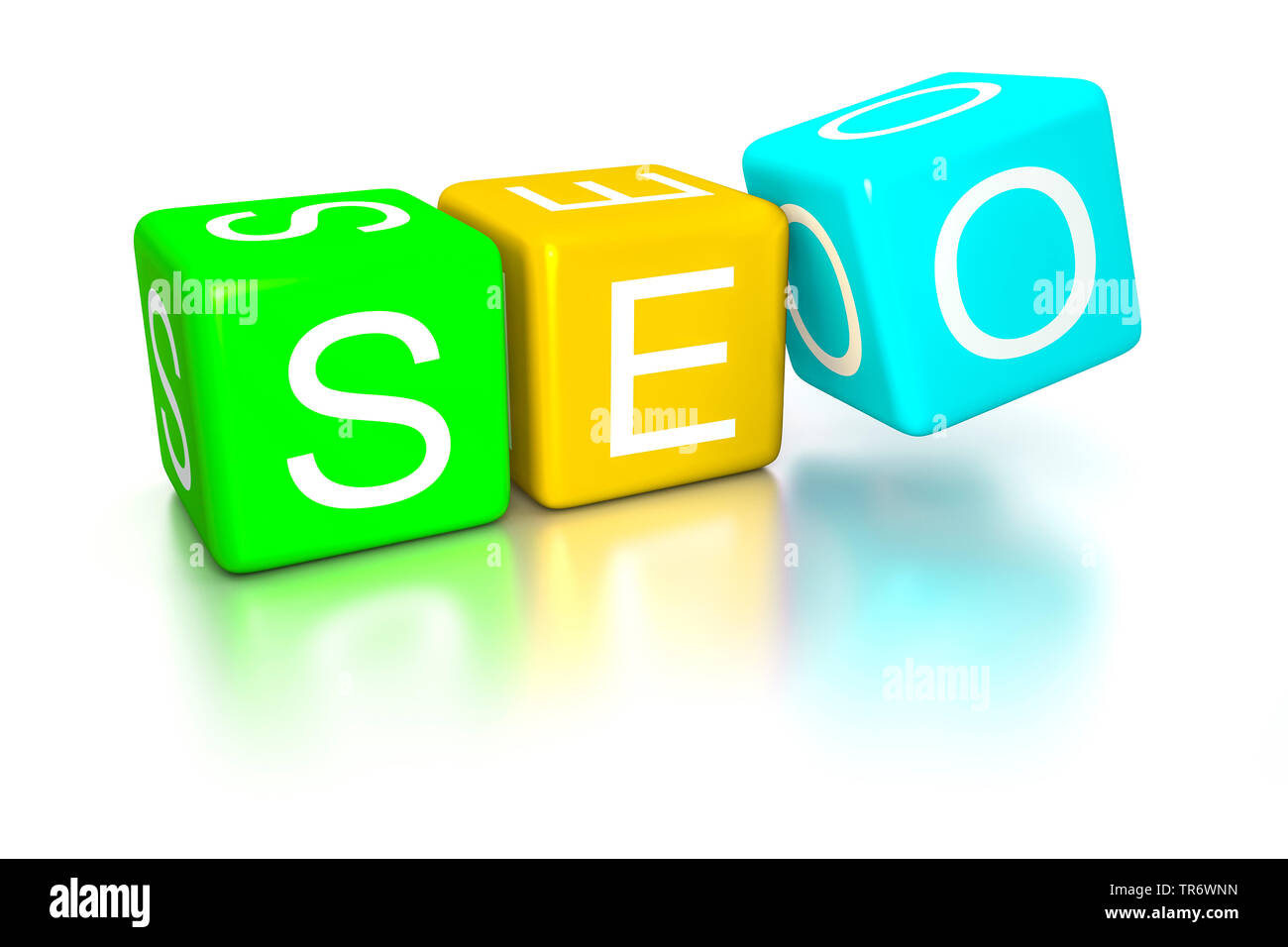 3D computer graphic, lettering SEO (Search engine optimization) on ...