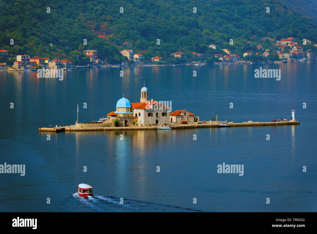 islet Gospa od Skrpjela, Our Lady of the Rocks in the Bay of Kotor ...