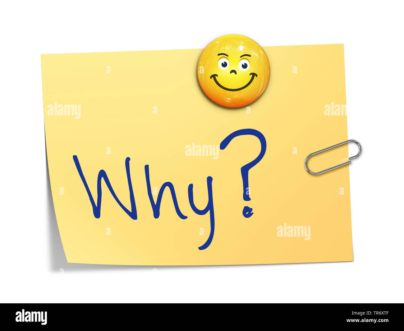 Paper sheet drawn smiley Cut Out Stock Images & Pictures - Alamy