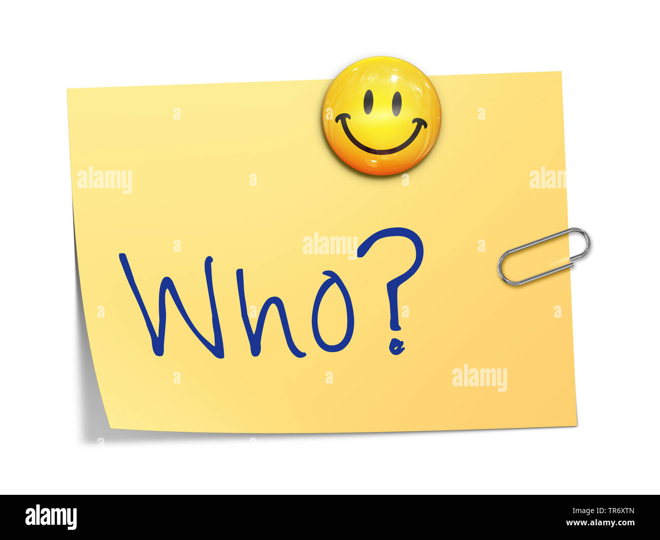 Paper sheet drawn smiley Cut Out Stock Images & Pictures - Alamy