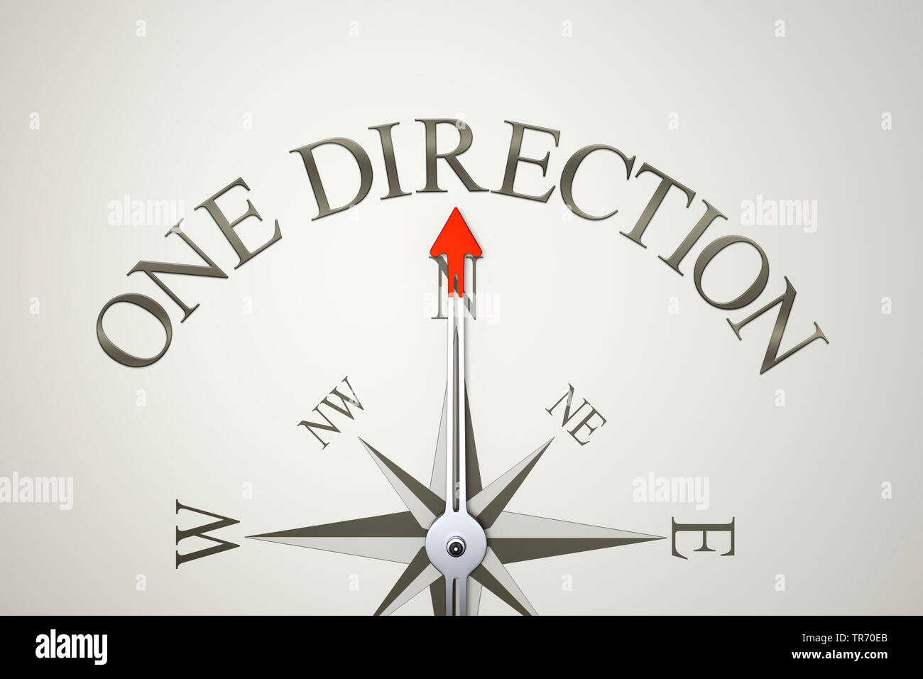 3D computer graphic, compass in white color lettering ONE DIRECTION ...