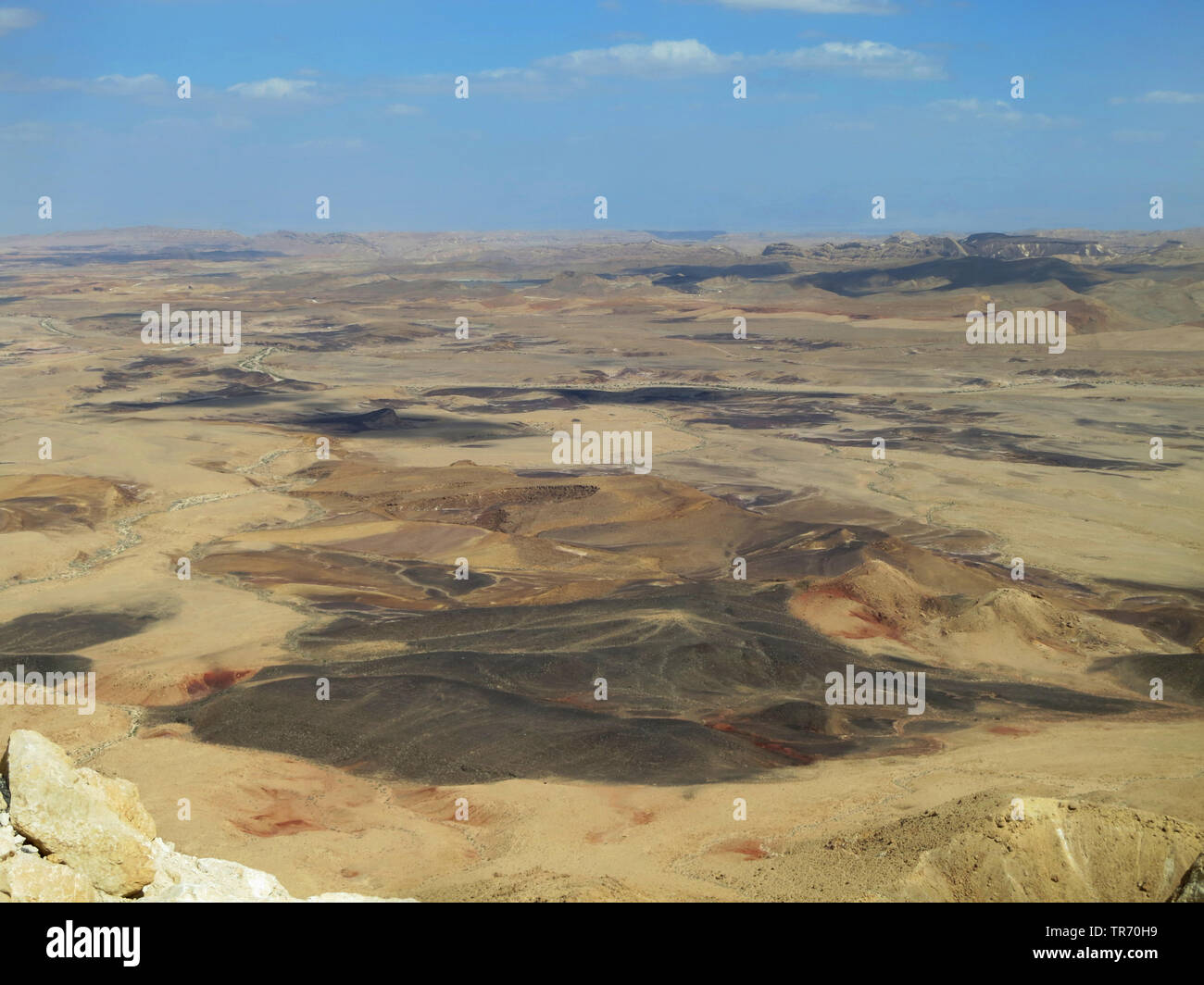 Ramon Crater, aerial view, Israel, Negev, Ramon Crater, Mitzpe Ramon ...