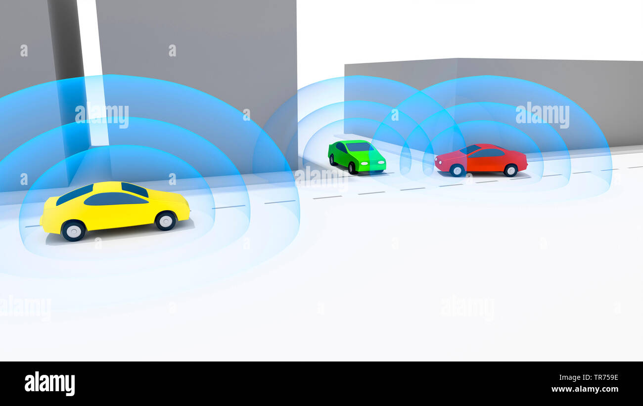 3D computer graphic, symbolic intelligent communication among vehicles ...
