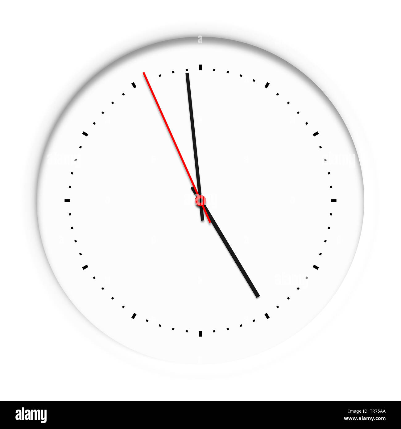 white clock against white background Stock Photo - Alamy