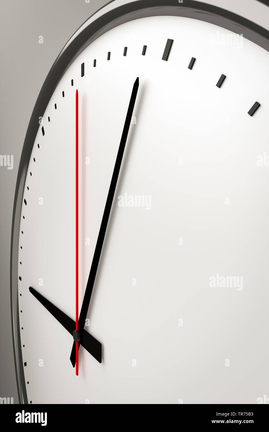white clock at 9 o'clock Stock Photo - Alamy