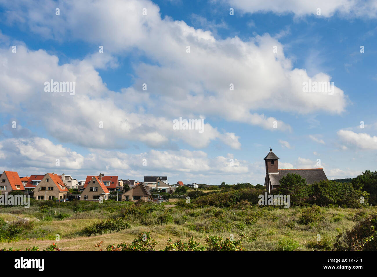 Village Bergen in summer, Netherlands, Northern Netherlands, Bergen ...