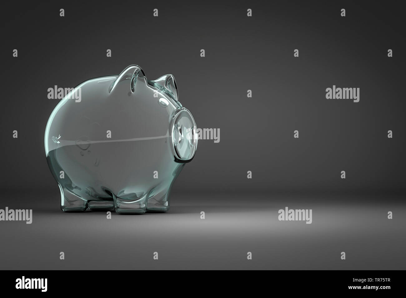 an empty piggy bank with space for your content Stock Photo - Alamy