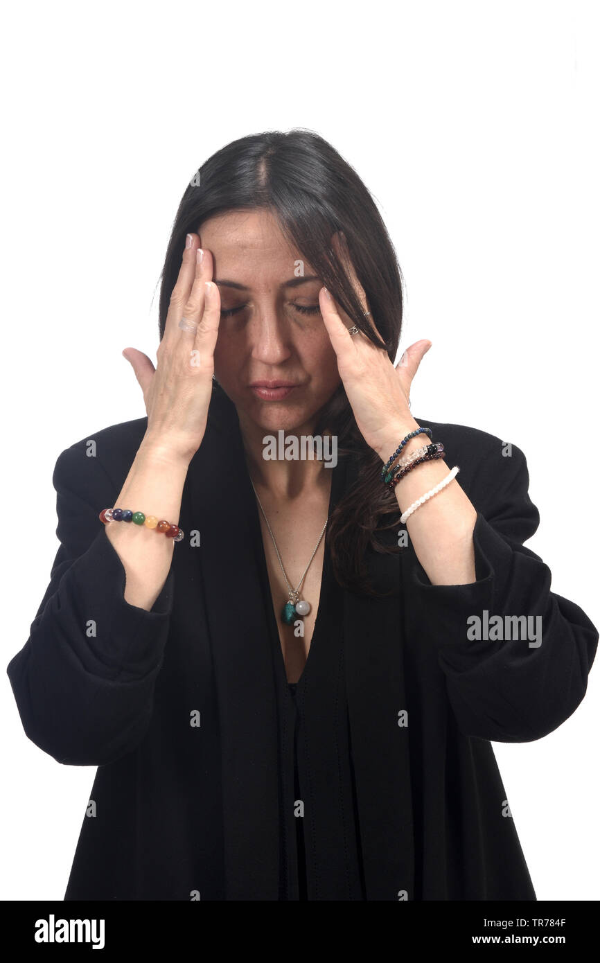 Mature woman severe headache hi-res stock photography and images - Alamy