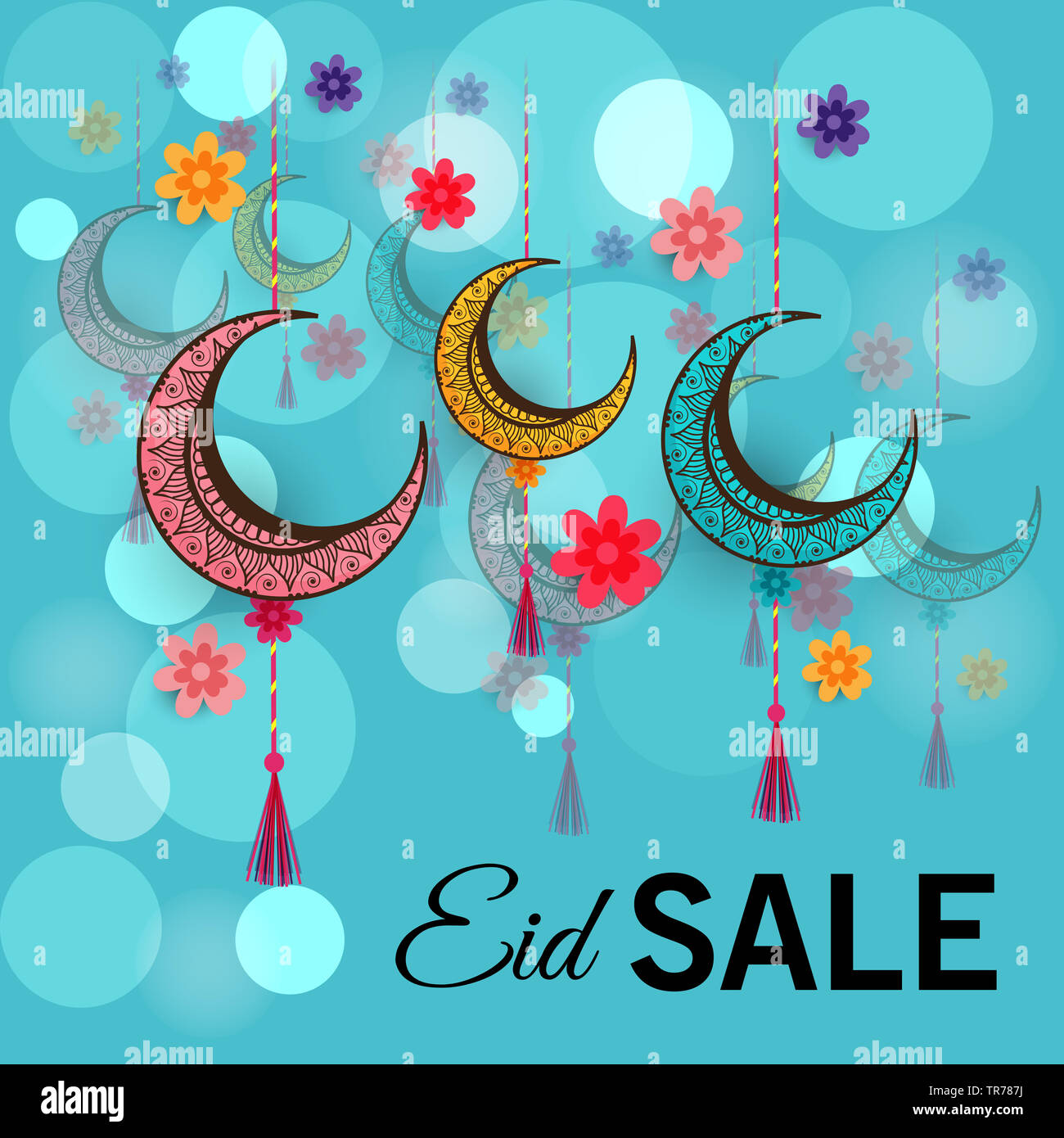 illustration of a Sale Banner Or Sale Poster For Festival Of Eid ...