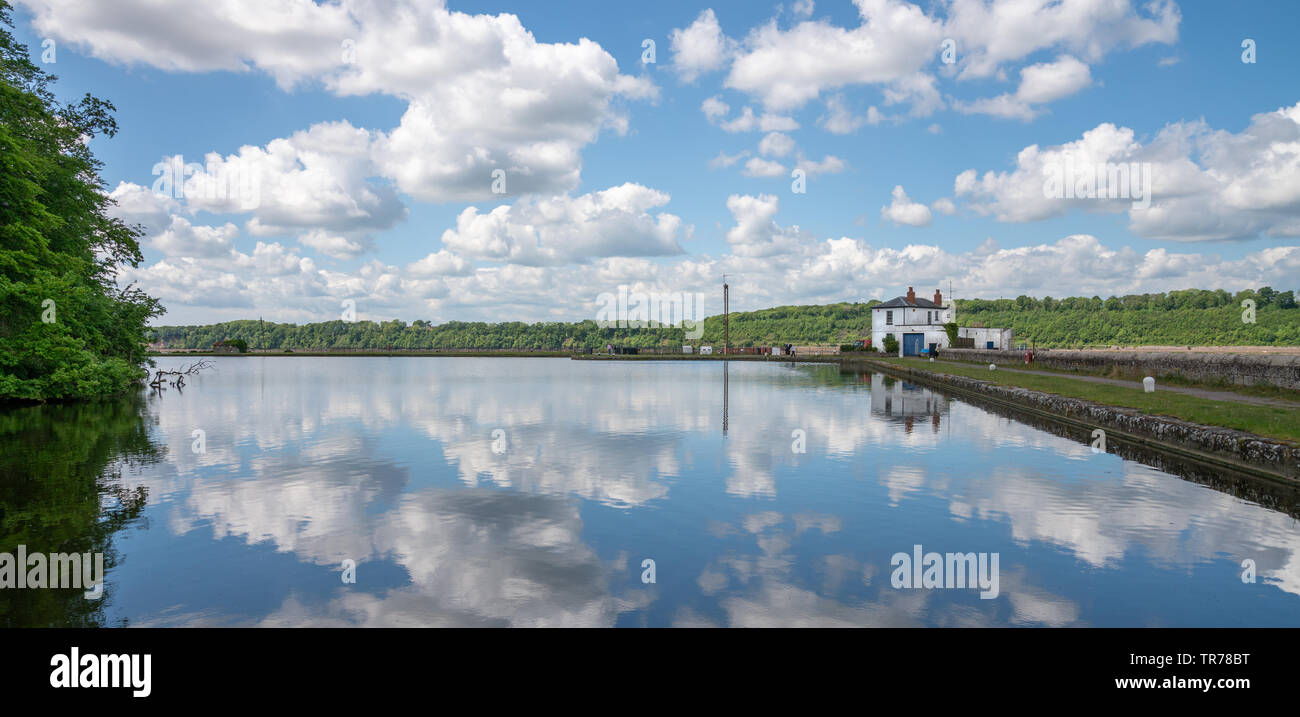 Sharpness Old Docks, tidal basin and old entrance with Harbour Masters ...