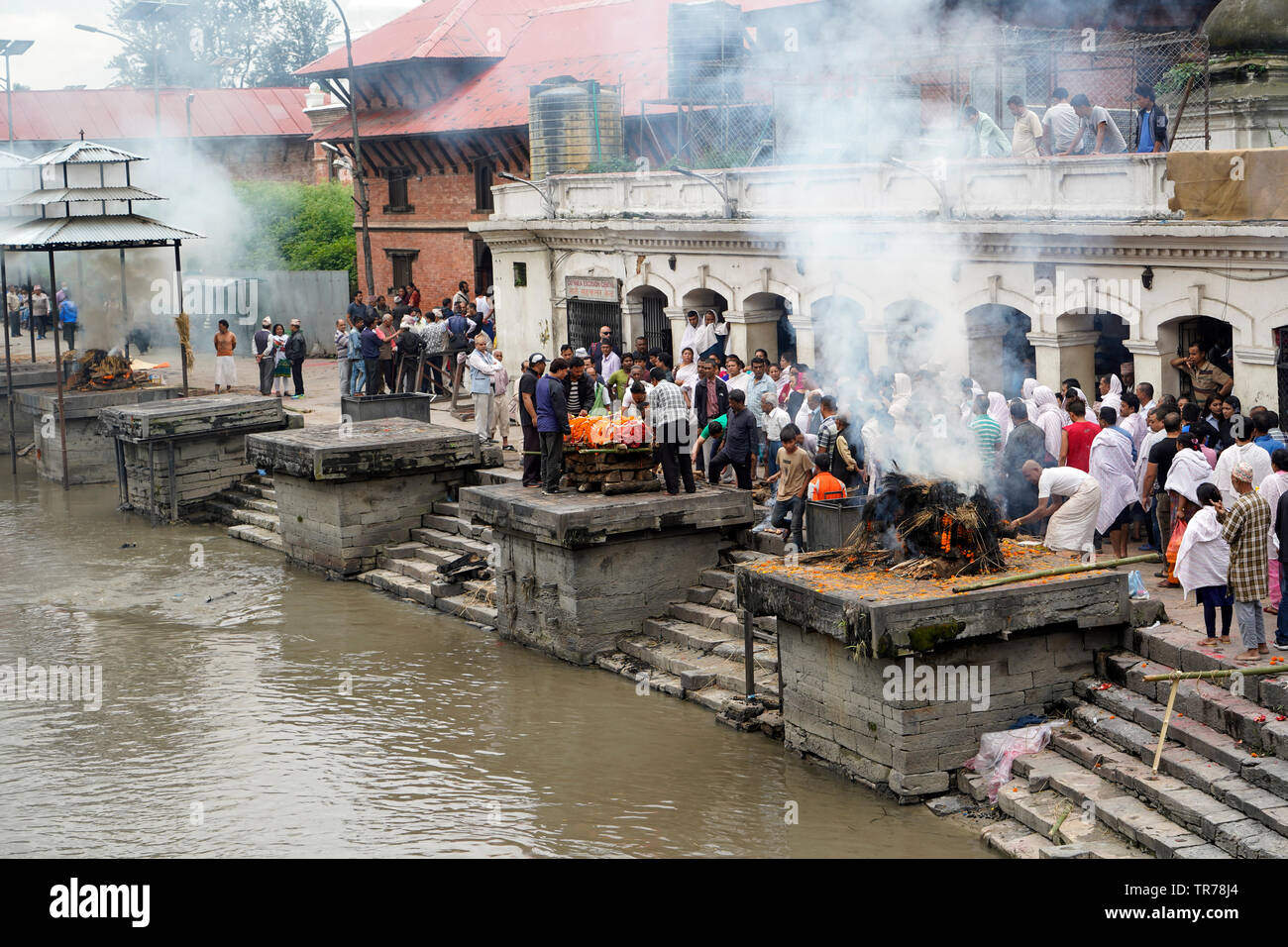 Open air cremations Pashupati Temple – Kathmandu Nepal Stock Photo - Alamy