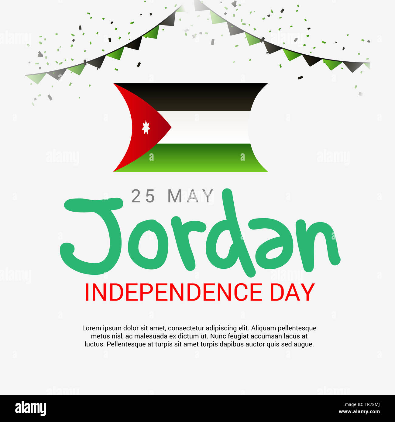 Vector illustration of a Background for Jordan Independence Day Stock ...