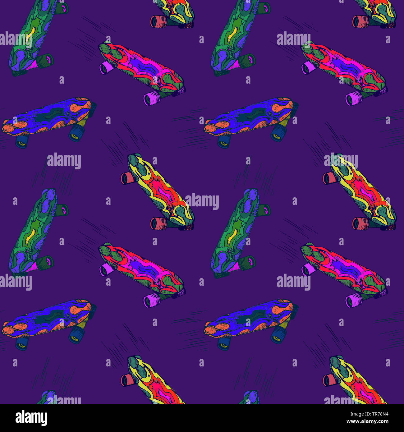 Colorful skateboards hi-res stock photography and images - Alamy
