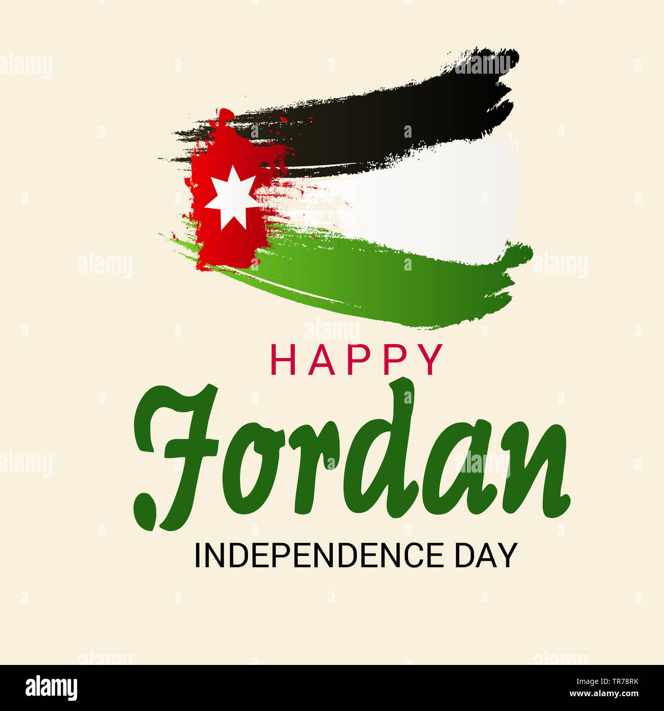 Vector illustration of a Background for Jordan Independence Day Stock ...
