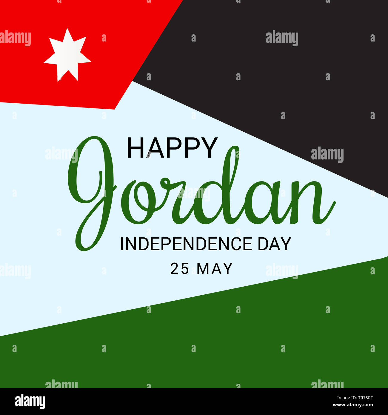 Vector illustration of a Background for Jordan Independence Day Stock ...