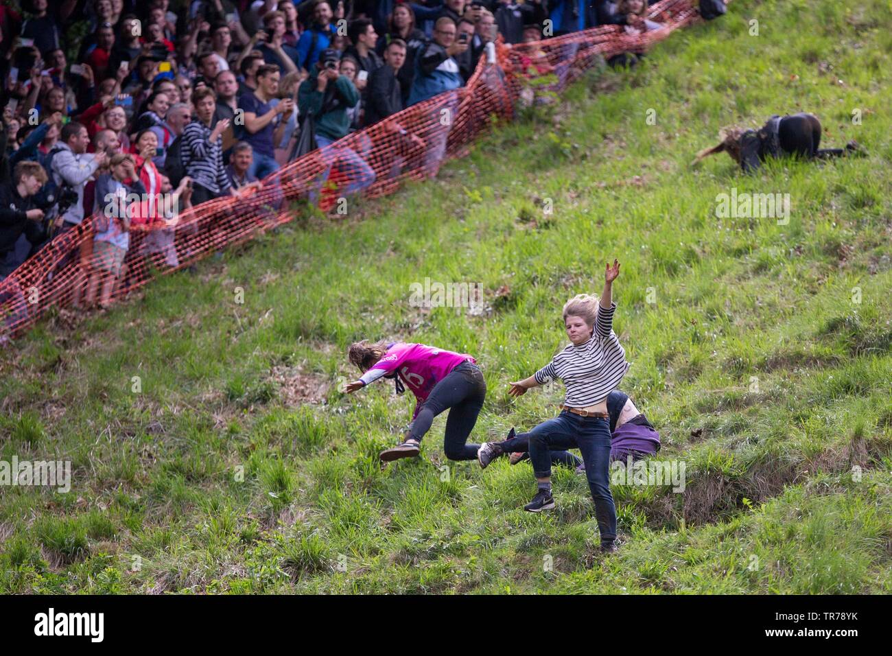 Cheese rolling womens race winner hi-res stock photography and images ...