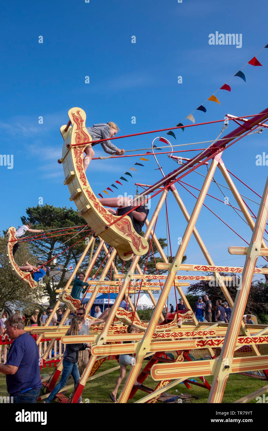 Old fashioned fairground swing hi-res stock photography and images - Alamy