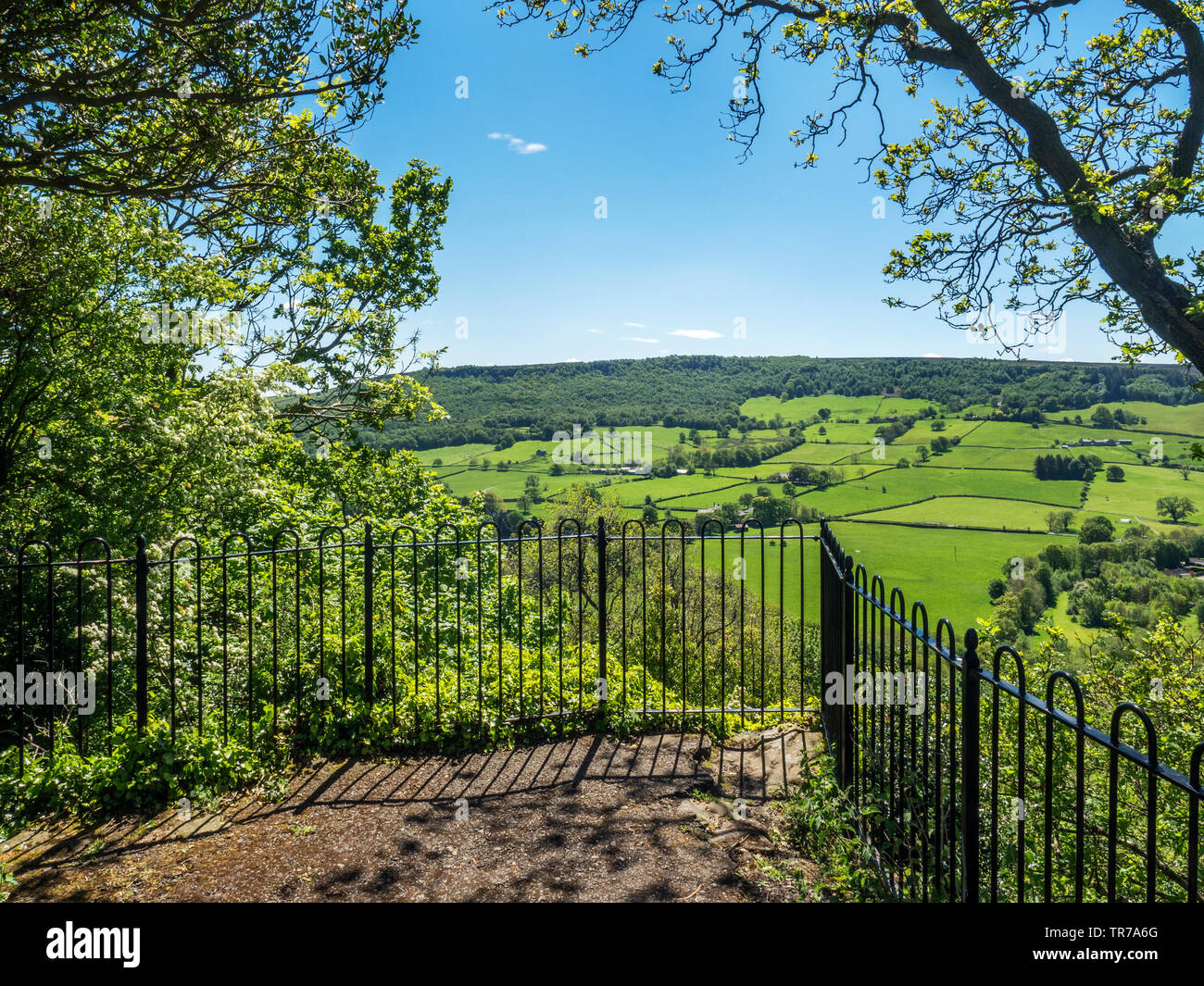 View from Pulpit Rock on the Panorama Walk at Pateley Bridge North ...