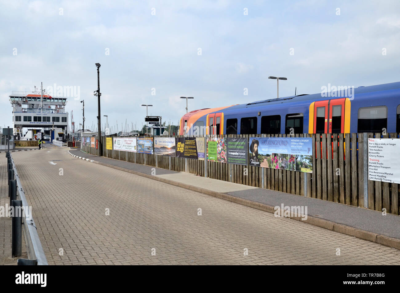 Isle of wight ferry train lymington hi-res stock photography and images ...