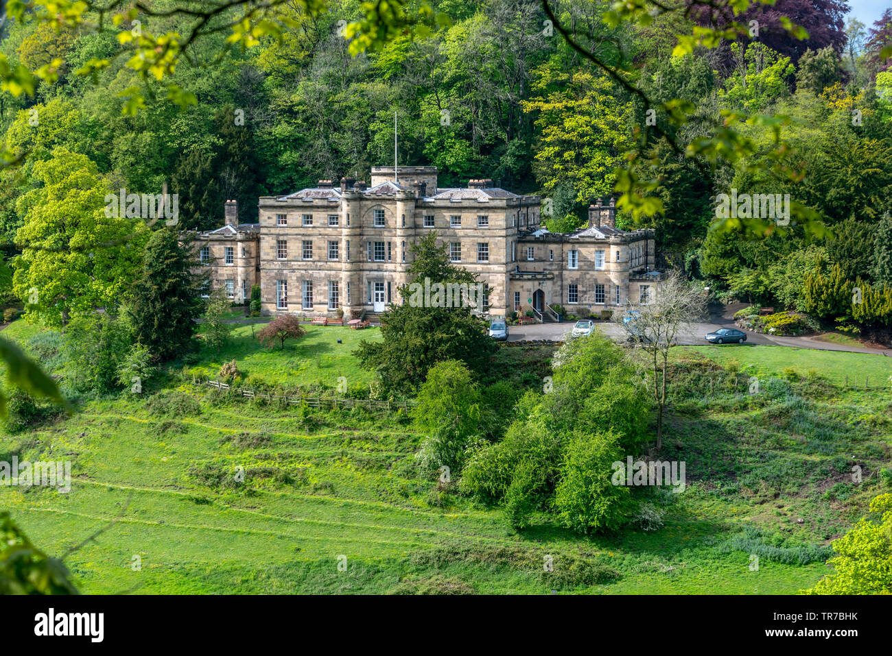 Sir Richard Arkwright's Willersley Castle in Cromford UK Stock Photo ...