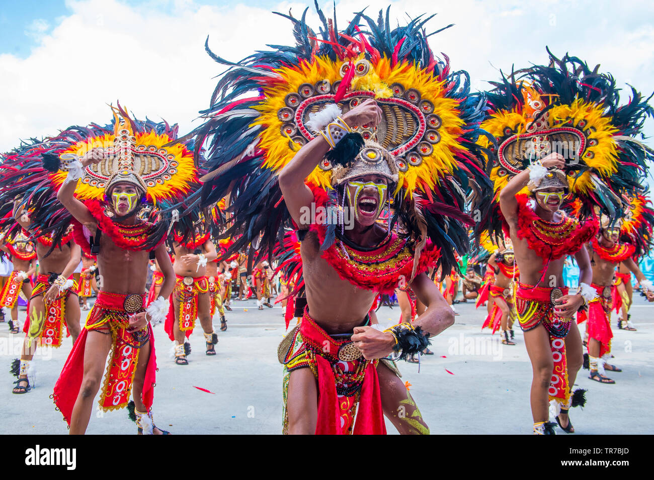 Participants in the Dinagyang Festival in Iloilo Philippines Stock Photo - Alamy