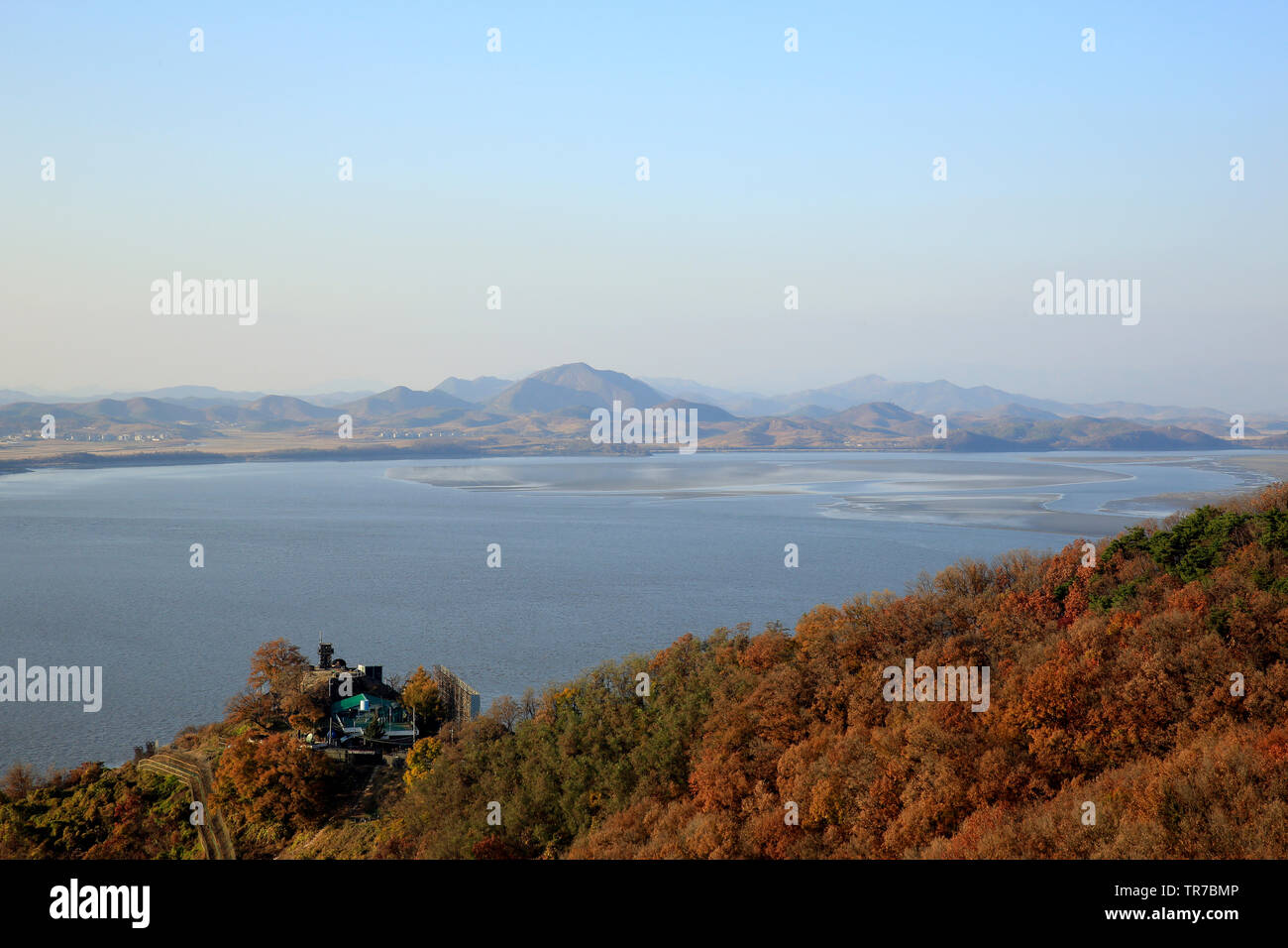 North Korea and Han River, viewed from South Korea Stock Photo - Alamy