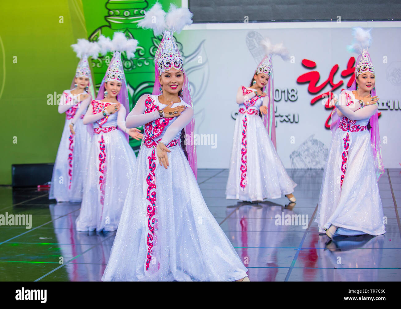 Dancers from the Exemplary Choreographic Ensemble Sholpan perform at ...