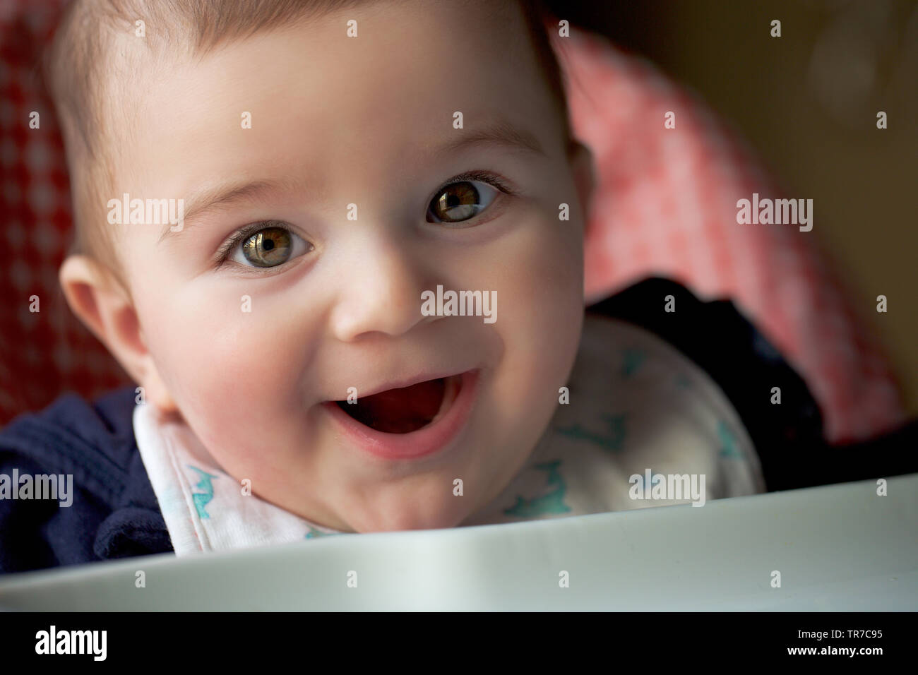 Baby portrait with smiling face Stock Photo - Alamy