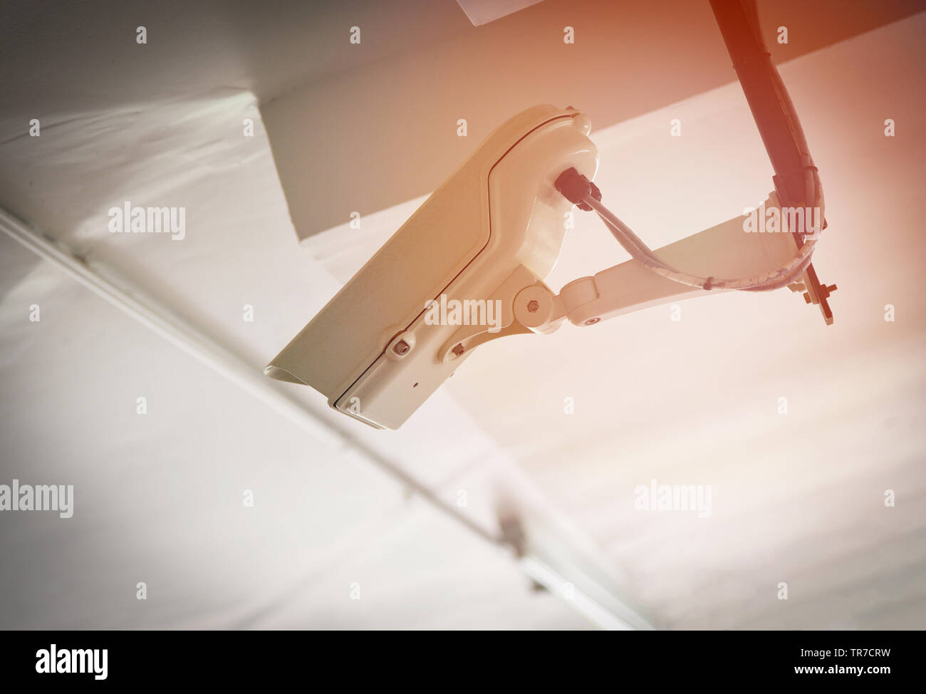 CCTV security camera / closed circuit camera television in building ...