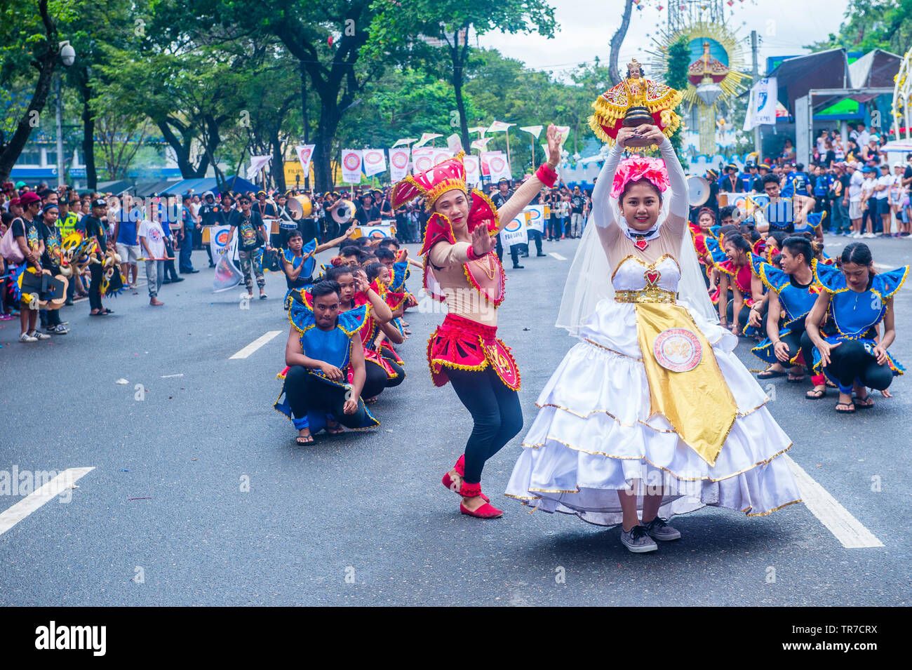 Participants in the Sinulog festival in Cebu city Philippines Stock ...