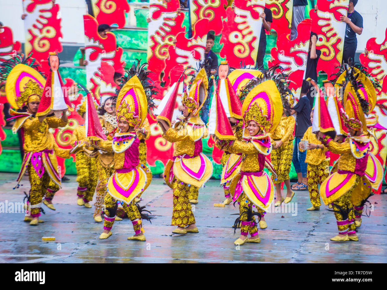 Participants in the Sinulog festival in Cebu city Philippines Stock ...