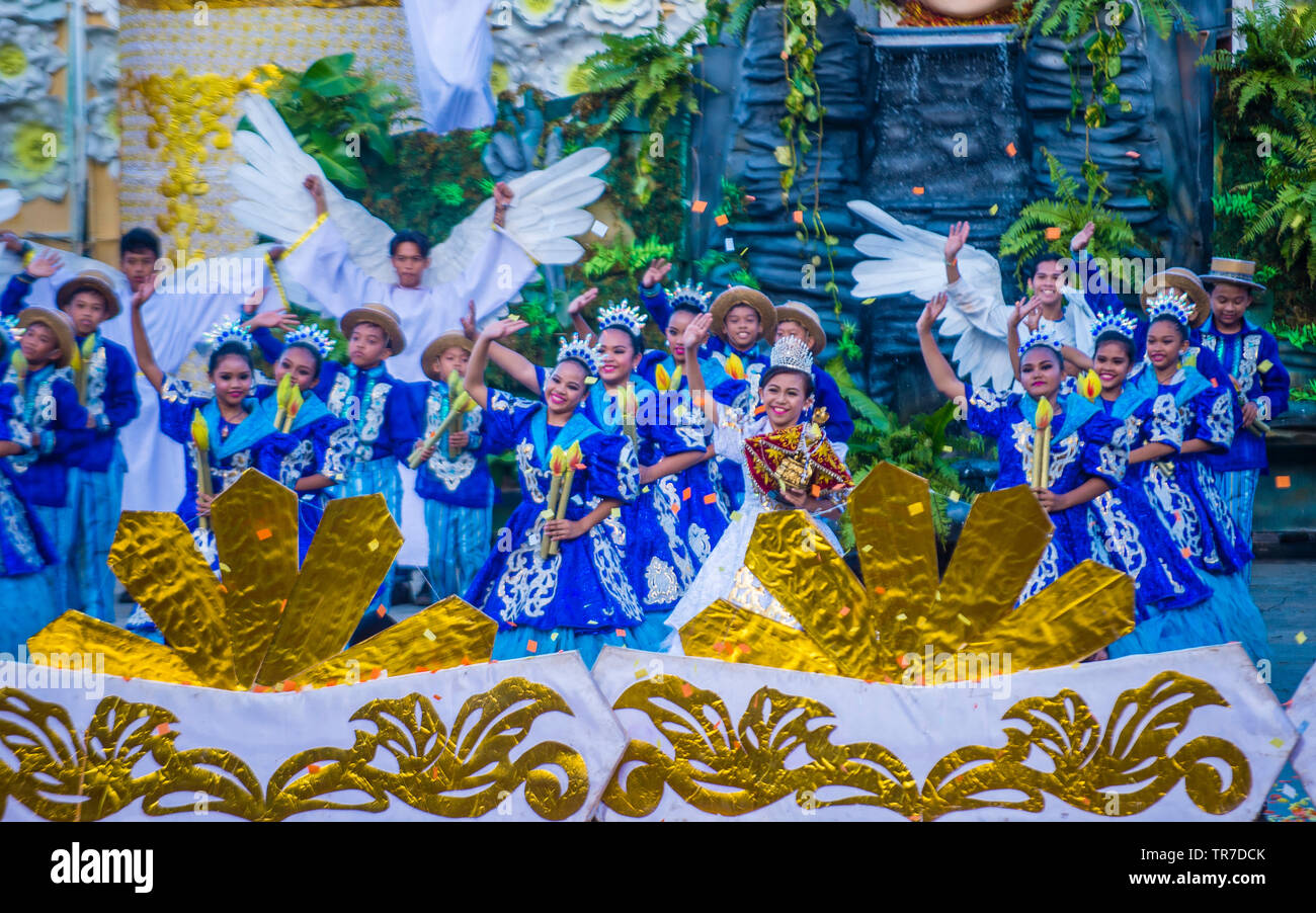 Participants in the Sinulog festival in Cebu city Philippines Stock ...