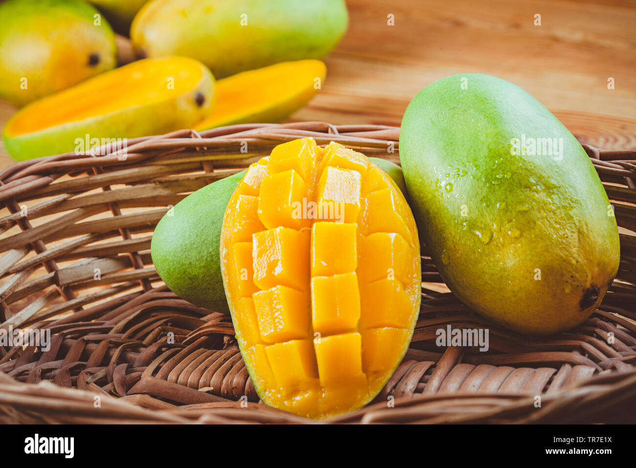 Green mango fruit slice in hi-res stock photography and images - Alamy