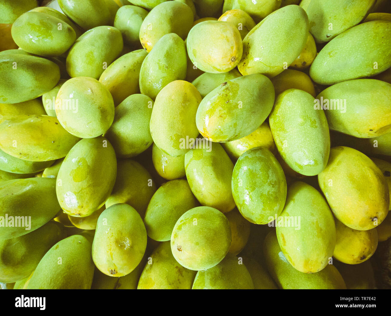 Green mangoes for sale in market stall hi-res stock photography and ...