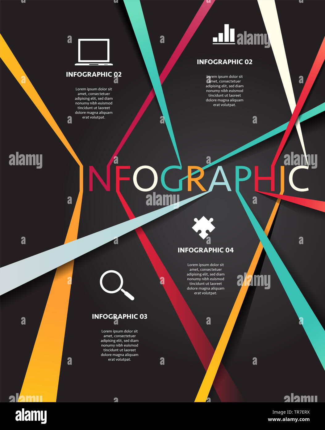 Infographic of business connection line Stock Photo - Alamy