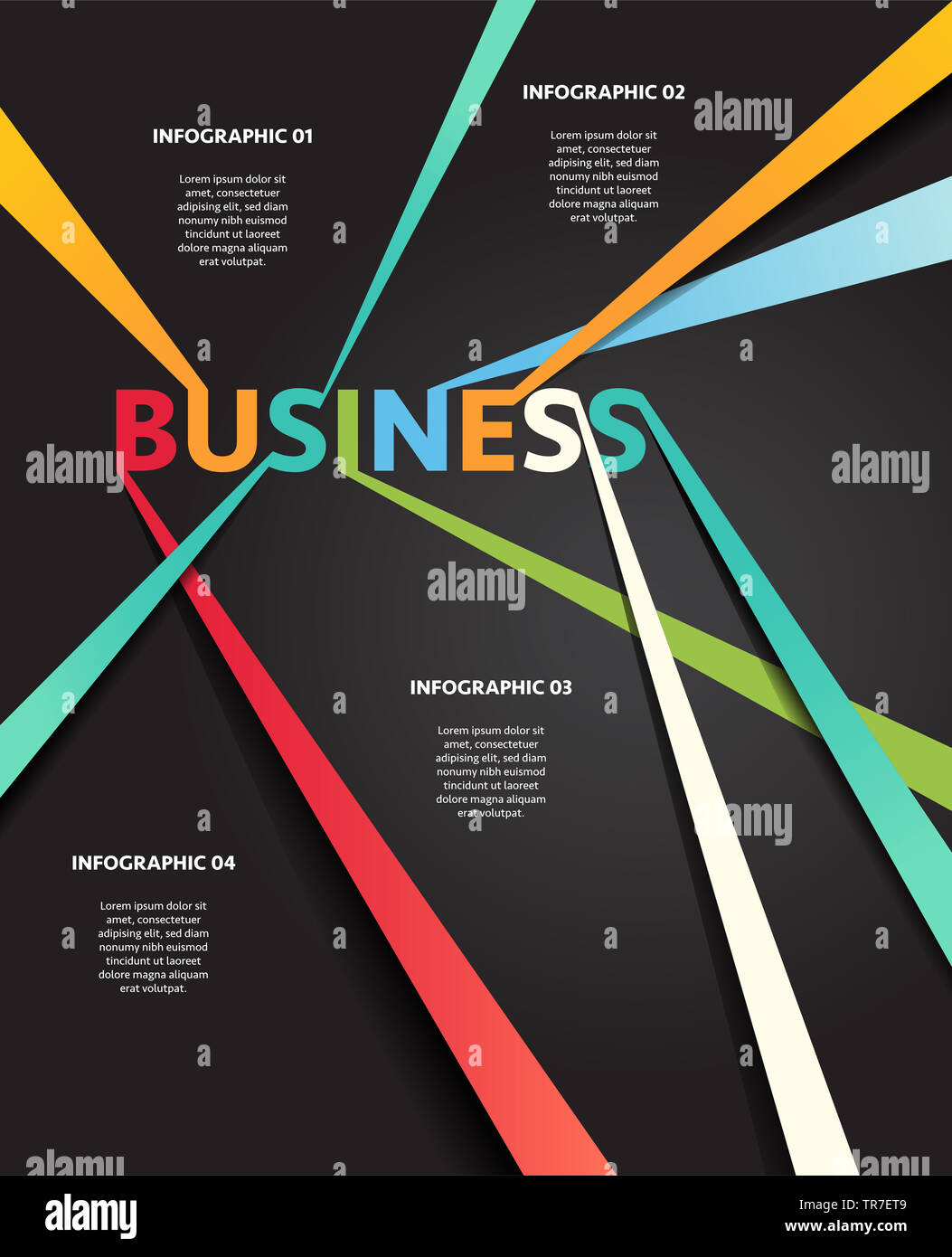 Infographic of business connection line Stock Photo - Alamy