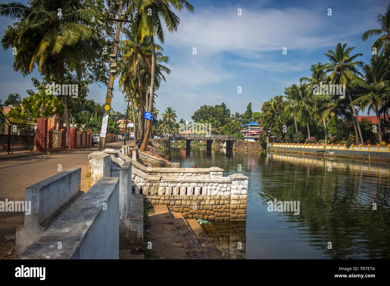 Alappuzha, Kerala, India - February 2016: Lake image captured near ...