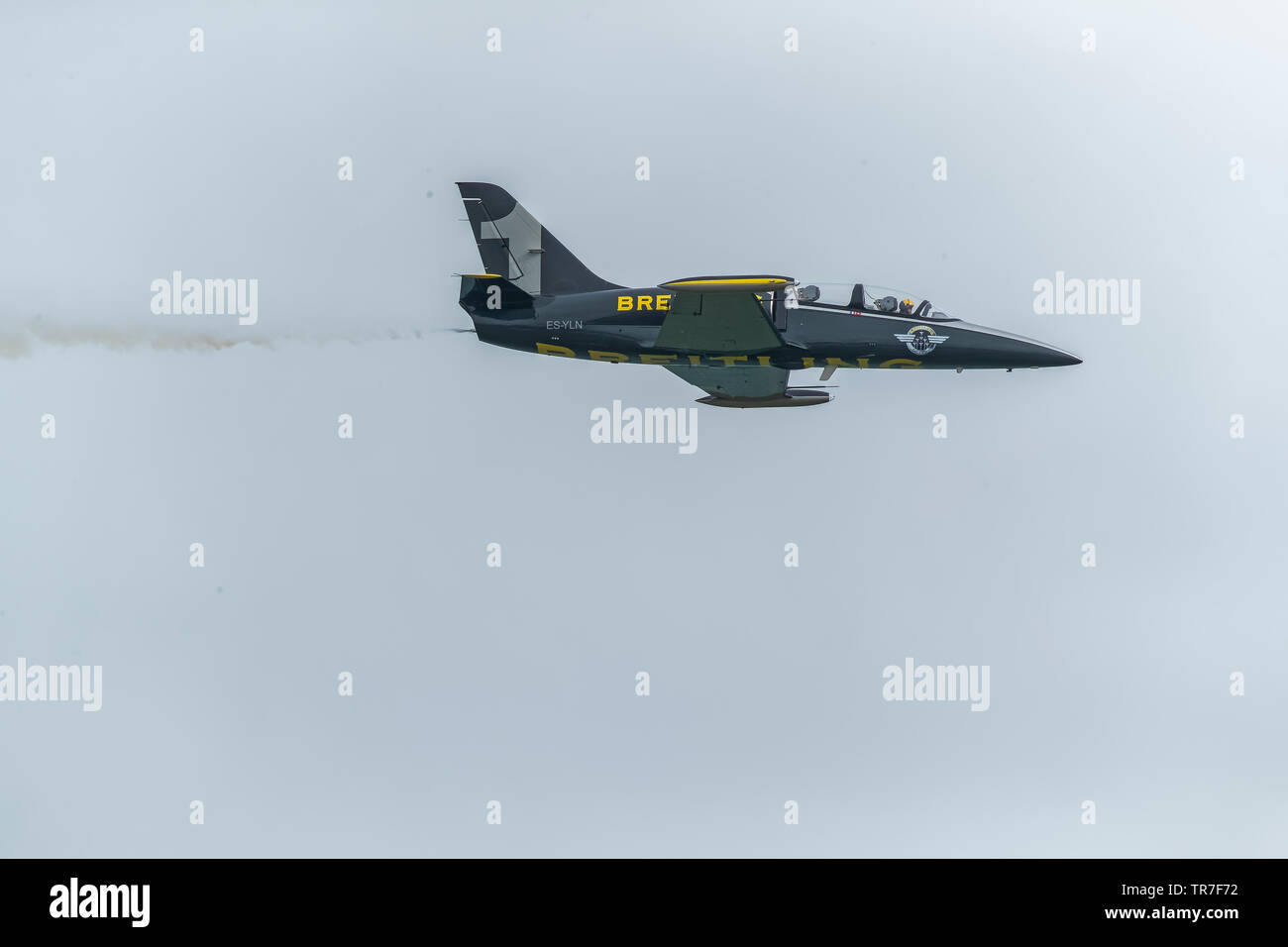 Breitling Jet in Flight Stock Photo - Alamy