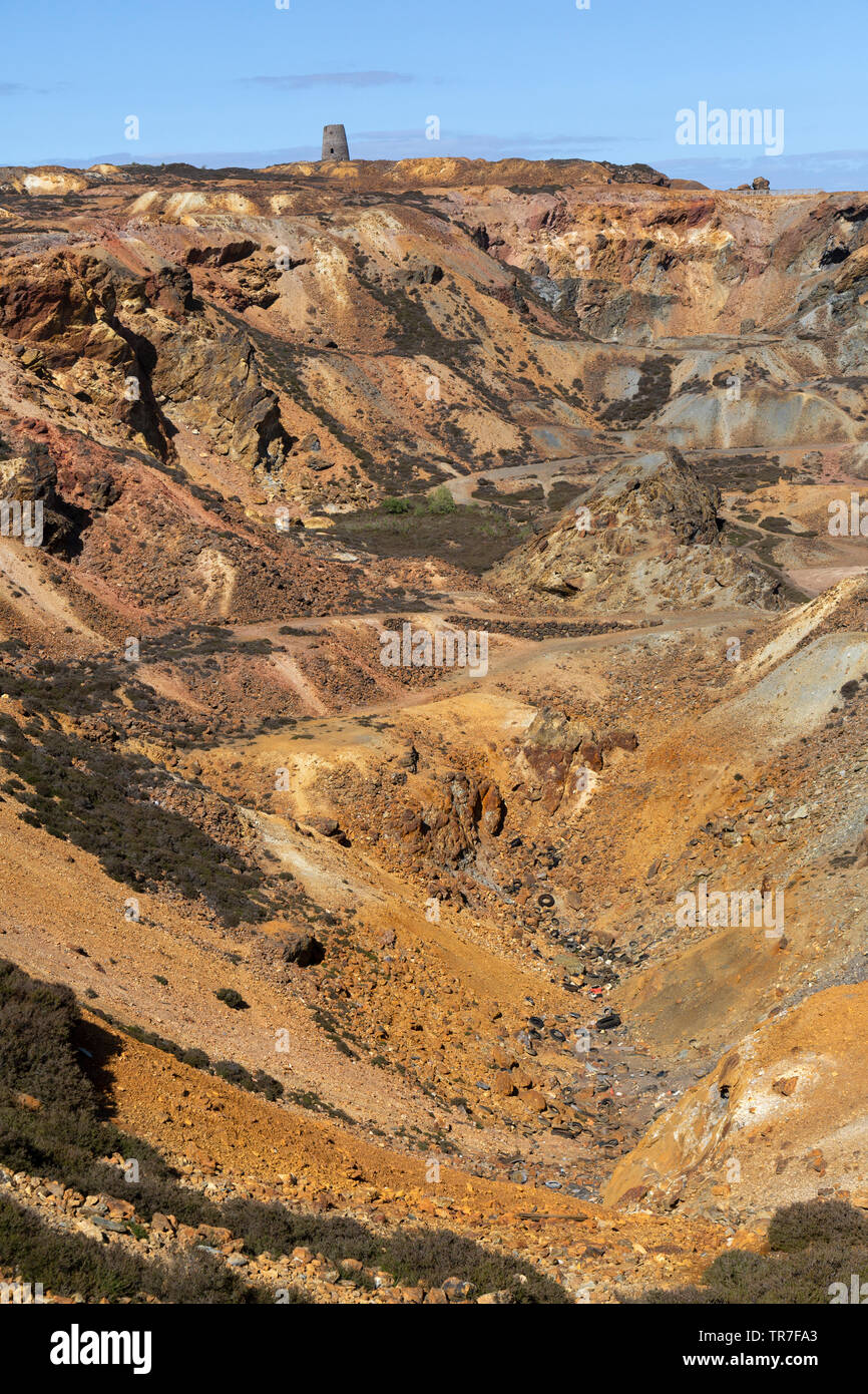 Amlwch Copper Mine on the Island of Anglesey in North Wales Stock Photo ...