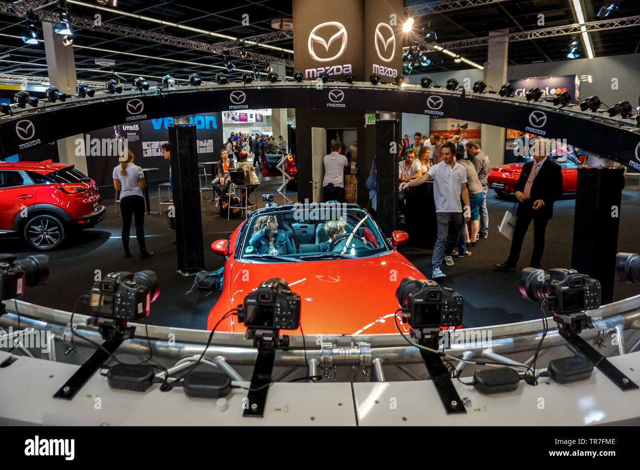 COLOGNE, GERMANY - SEPTEMBER 22, 2016: Photokina Exhibition interior ...