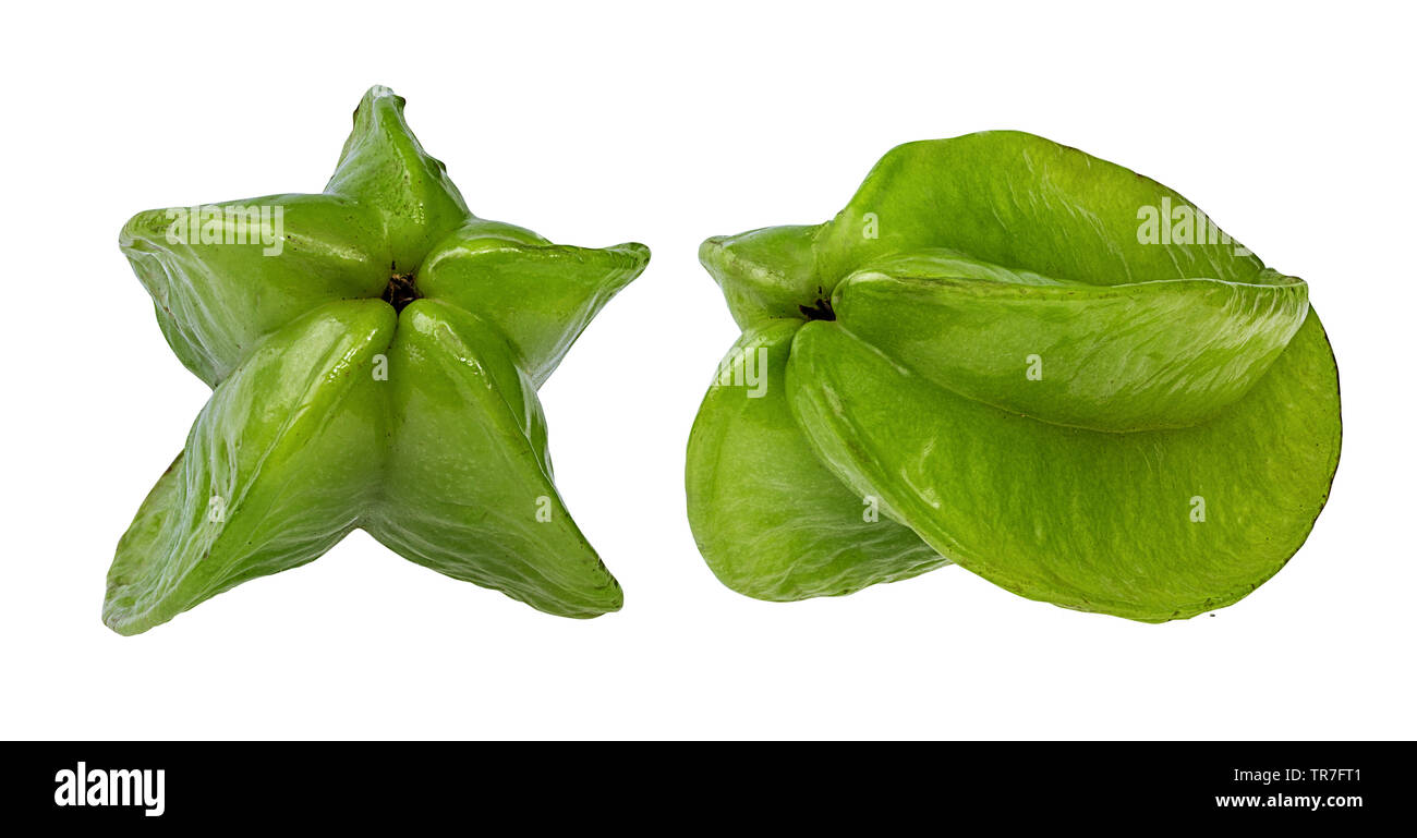 Carambole on white background Stock Photo - Alamy