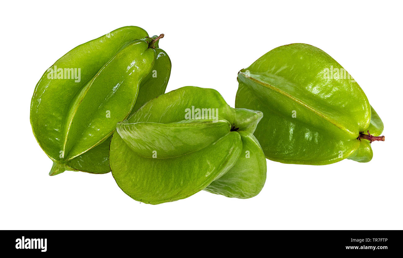 Carambole on white background Stock Photo - Alamy