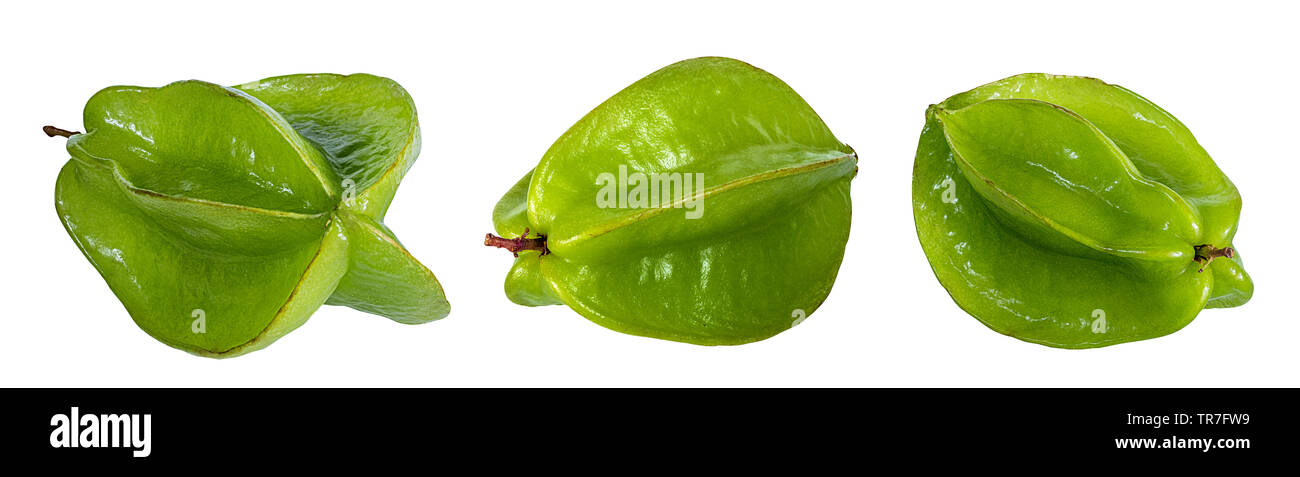 Carambole on white background Stock Photo - Alamy