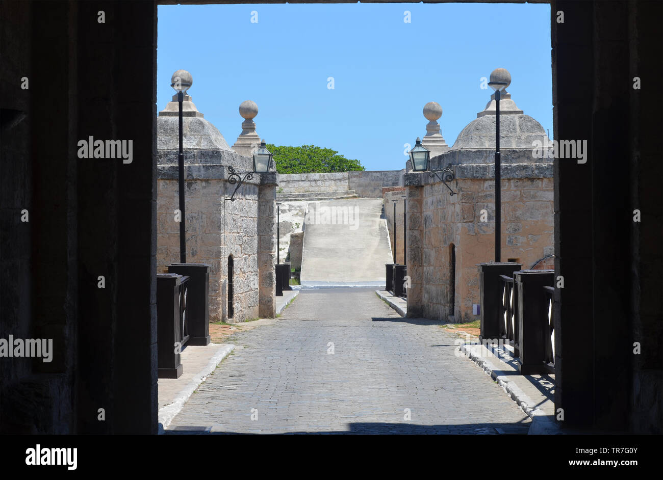 Morro Fortress in Havana Bay, an example of Spanish colonial defensive ...