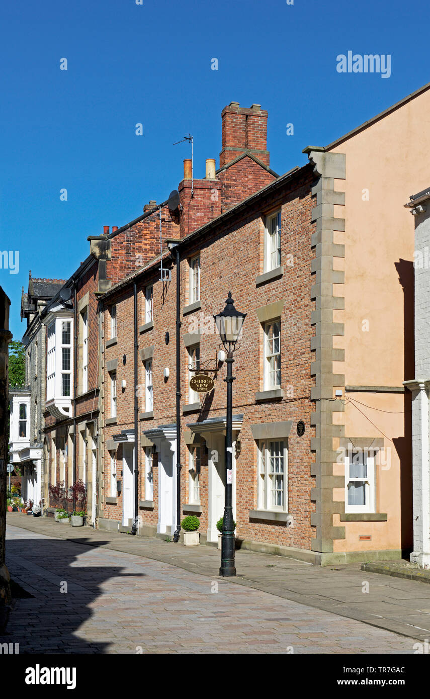Churchside, a pedestrian thoroughfare in Howden, East Yorkshire ...