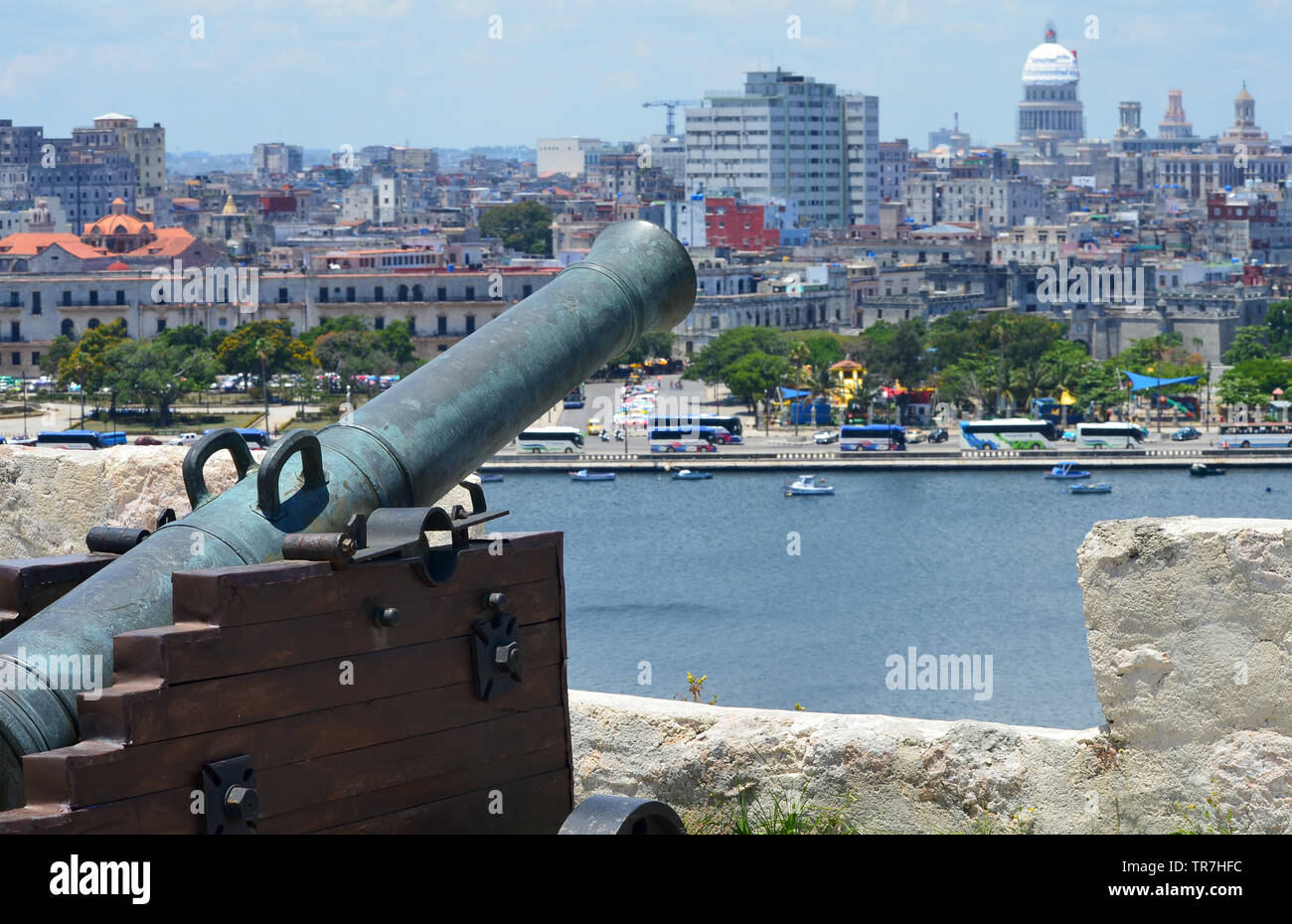 Morro Fortress in Havana Bay, an example of Spanish colonial defensive ...