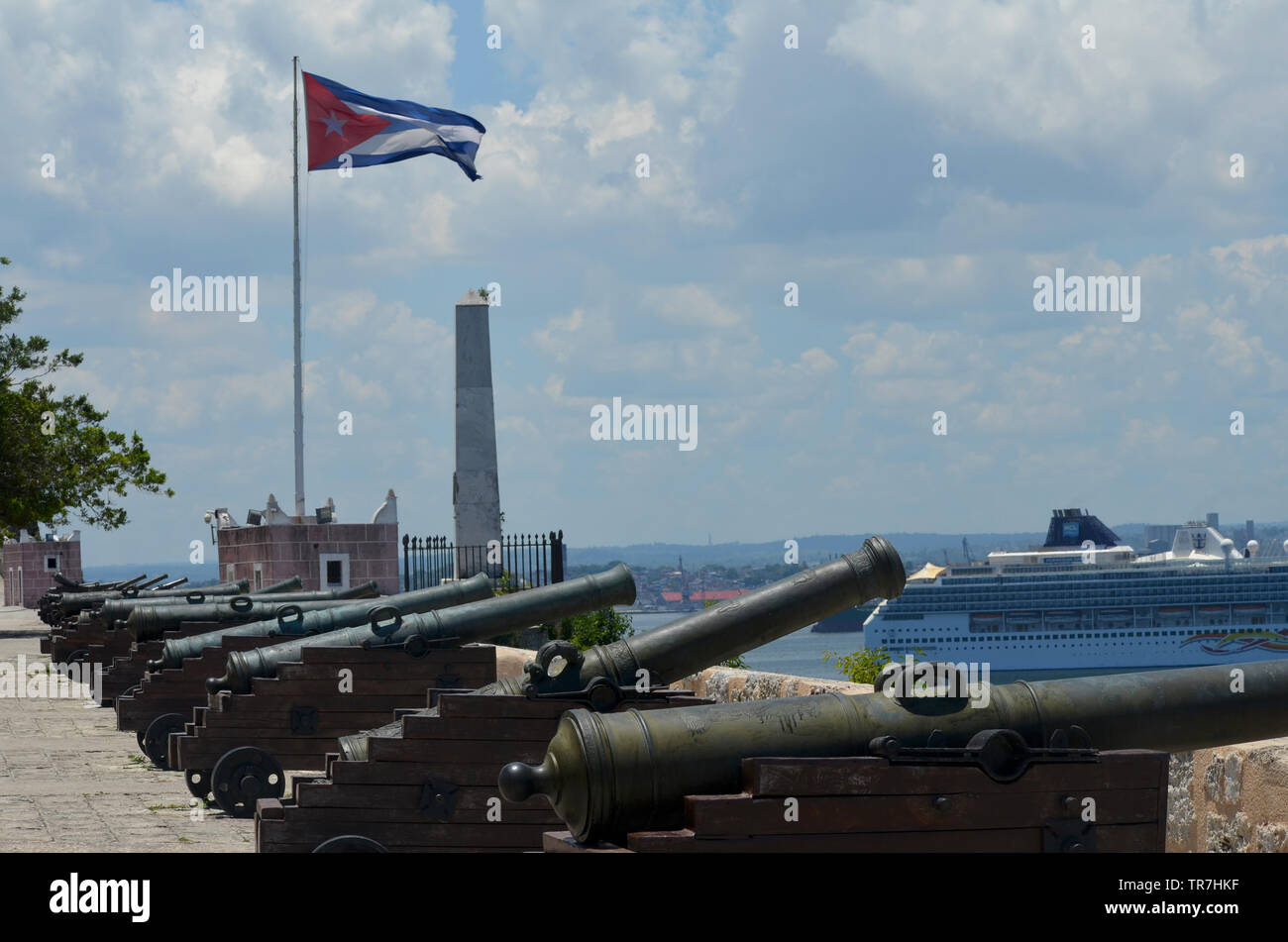 Morro Fortress in Havana Bay, an example of Spanish colonial defensive ...